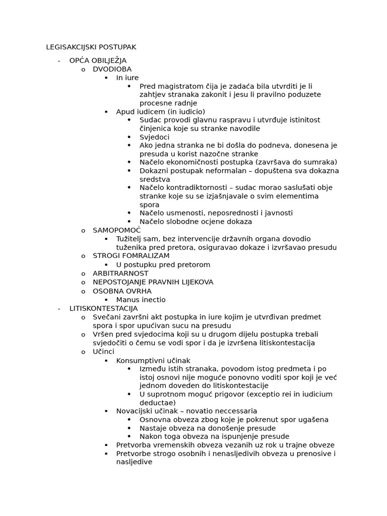 Legisakcijski Postupak | PDF