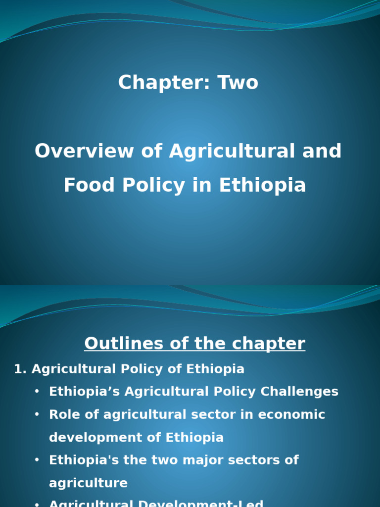 FSAP Chapter-Two | PDF | Food Security | Agriculture