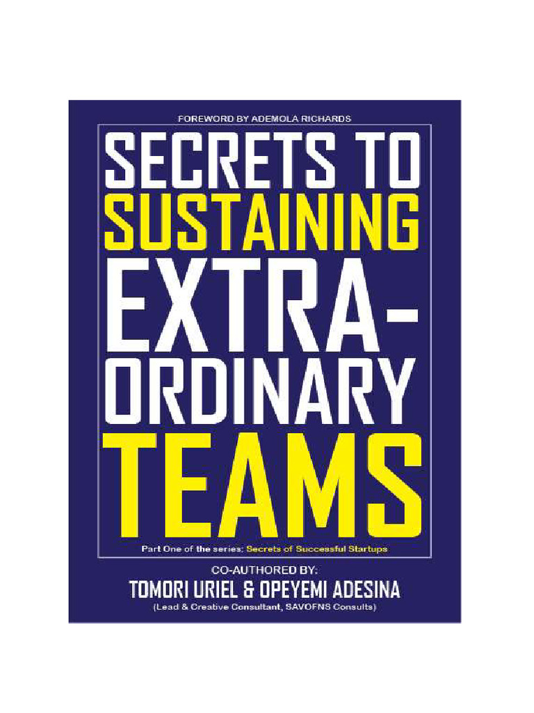 Extraordinary Team Building Secrets | PDF | Communication | Intention