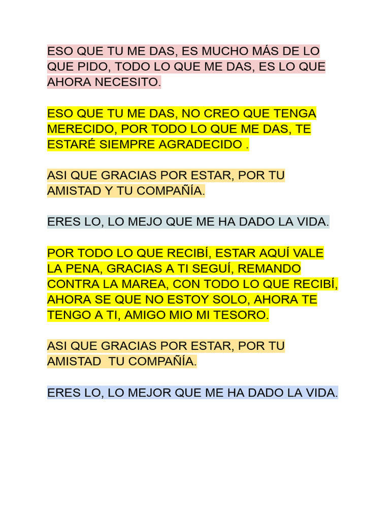 Eso Que Tu Me Das - B2 | PDF