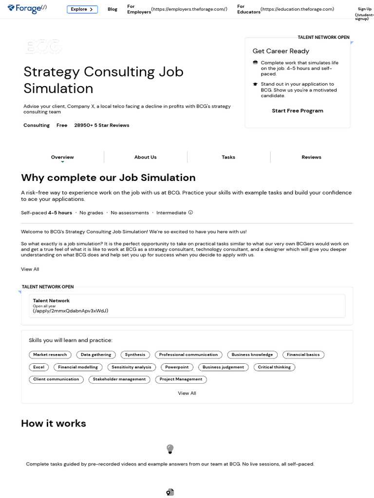 BCG Strategy Consulting - Forage | PDF | Consultant | Cognition