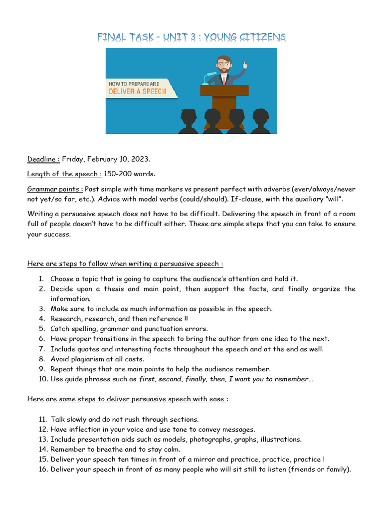 Final Task - Unit 3 - Young Citizens | PDF