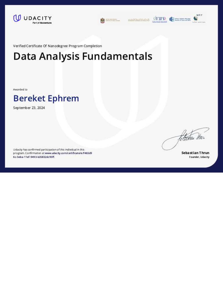 Verified Nanodegree Completion Certificate | PDF