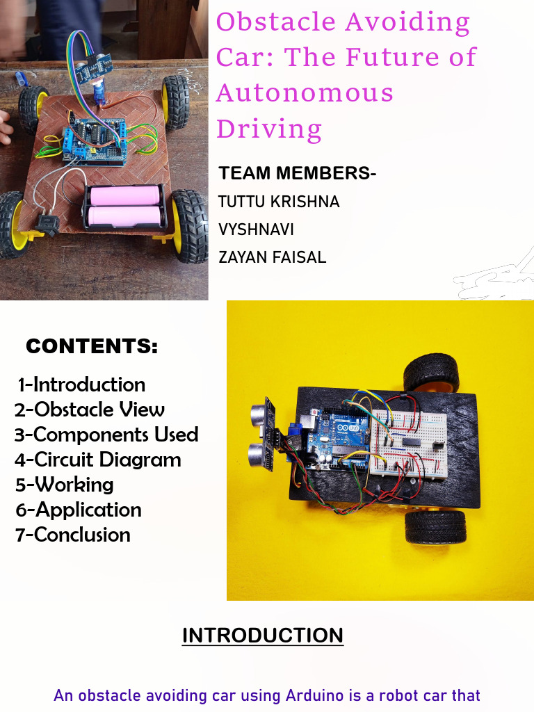 Obstacle Avoiding Car The Future of Autonomous Driving | PDF | Electric ...