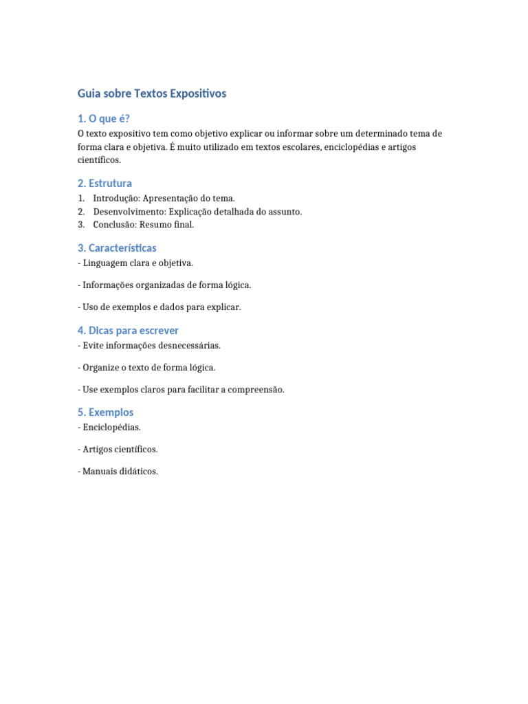 Guia Textos Expositivos | PDF