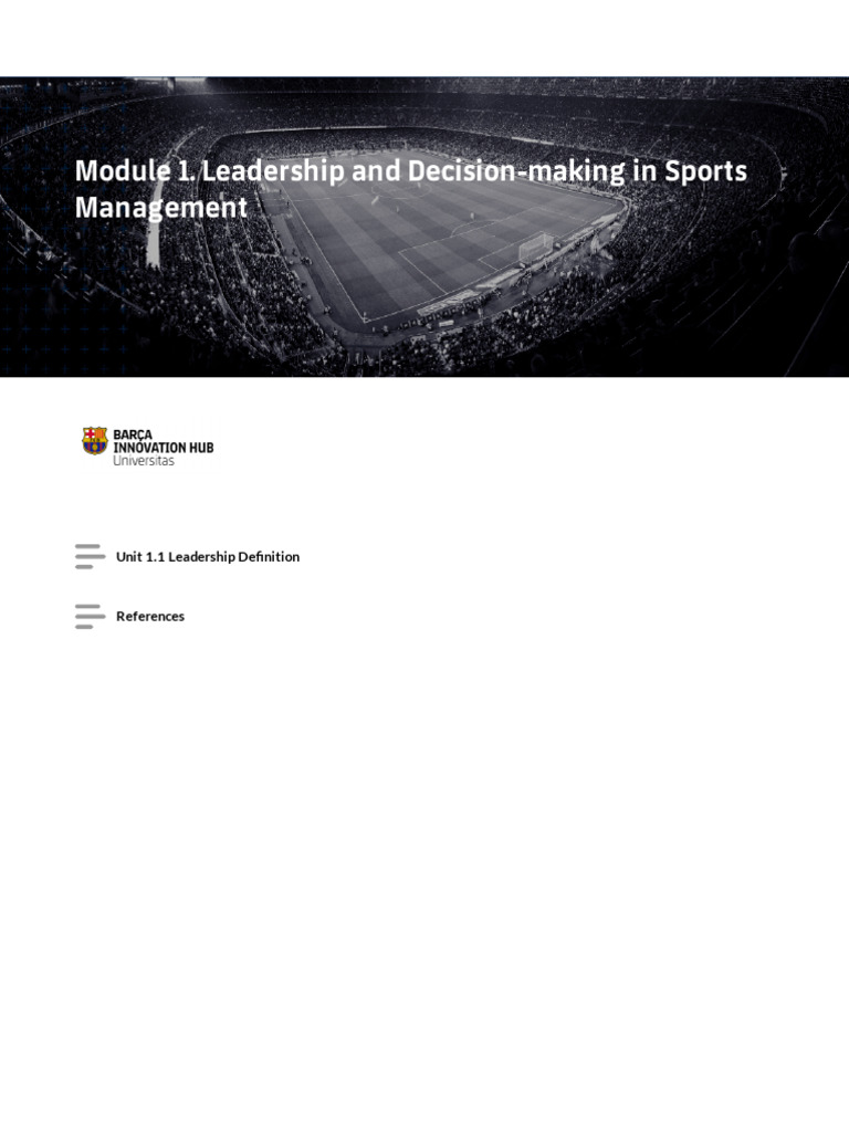 Understanding Sports Leadership Types | PDF | Leadership | Decision Making