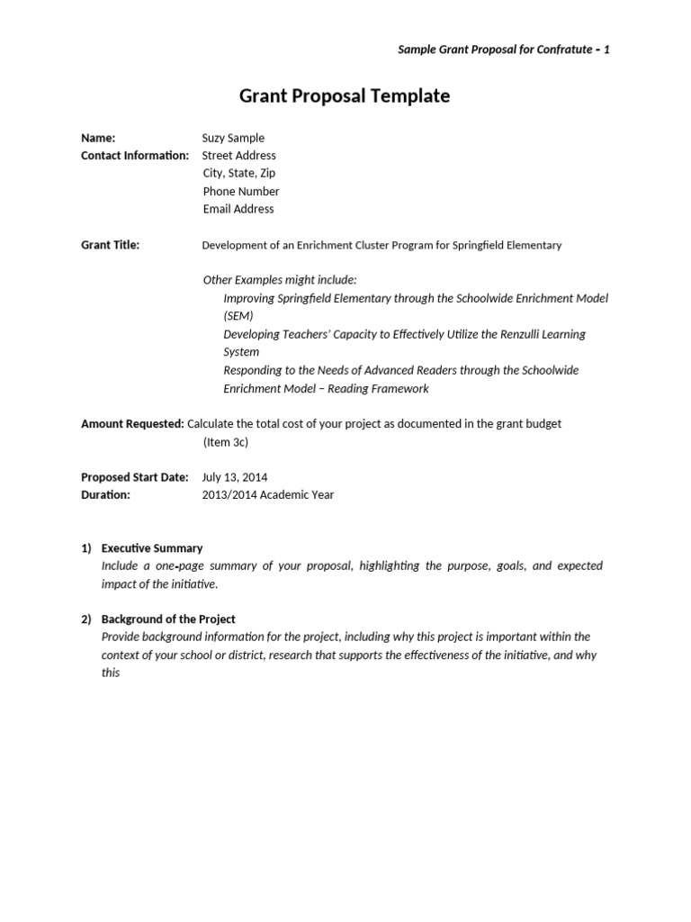 Grant Proposal Template 03 | PDF | Behavior Modification | Cognition