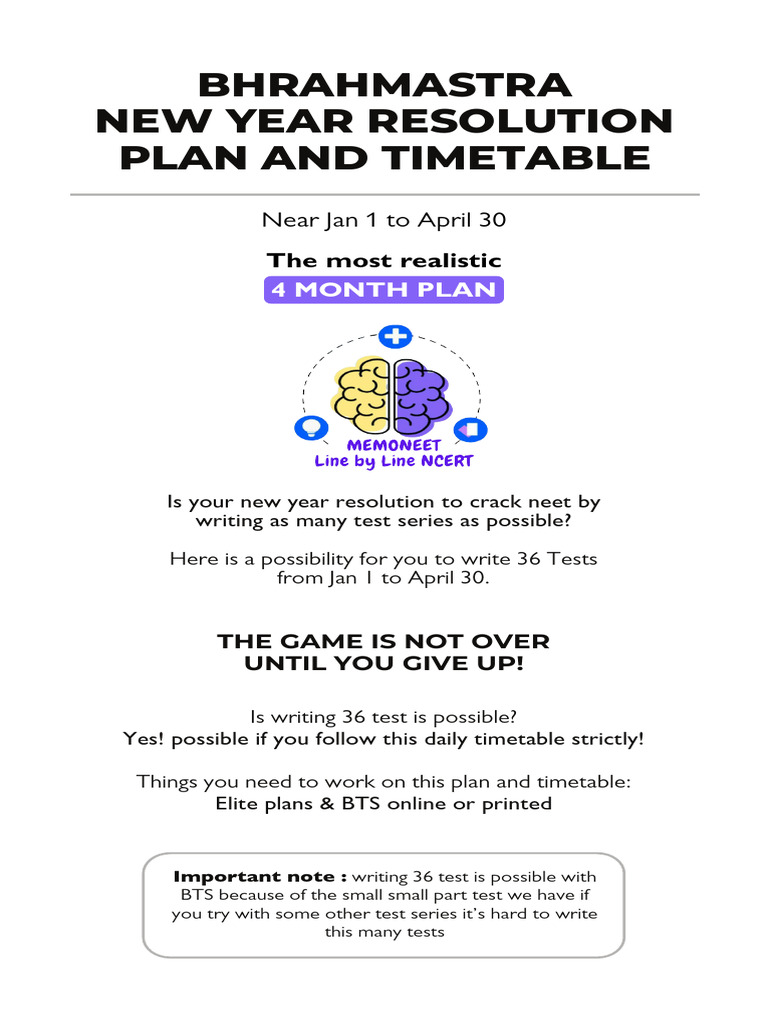 BTS study plan_D7 | PDF | Molecules | Physics