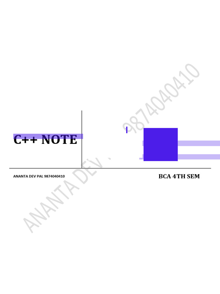 bca 4th sem c-- | PDF | Computer Programming | Object Oriented Programming