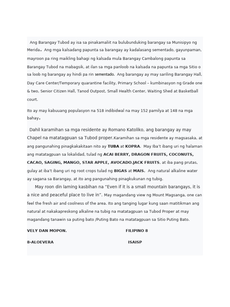 Isaisp Filipino 8 | PDF