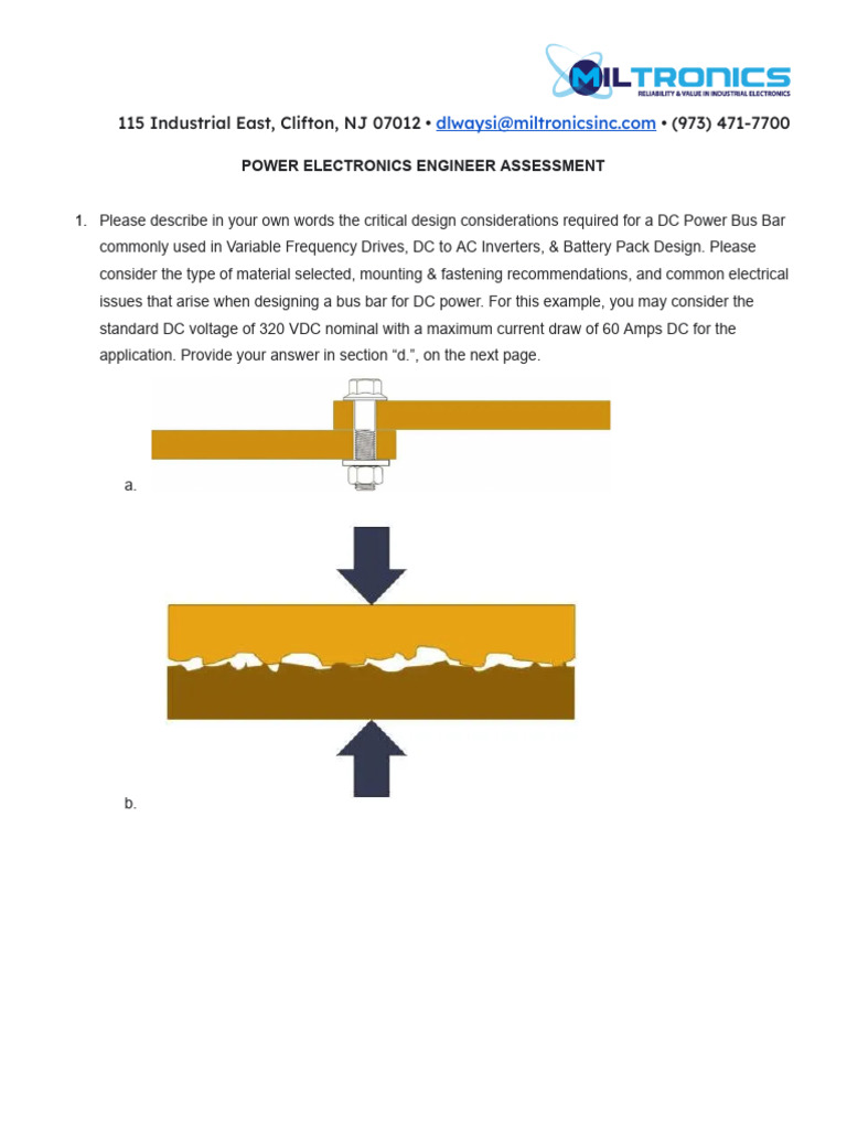Miltronics Assesment - Power Electronics Engineer I | PDF | Electrical ...
