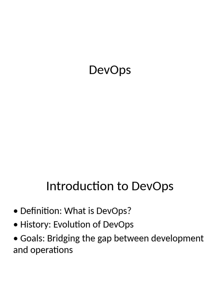 DevOps Presentation | PDF