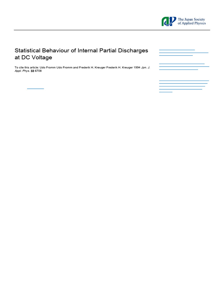 Fromm-1994-Statistical Behaviour of Internal Partial Discharges at DC ...