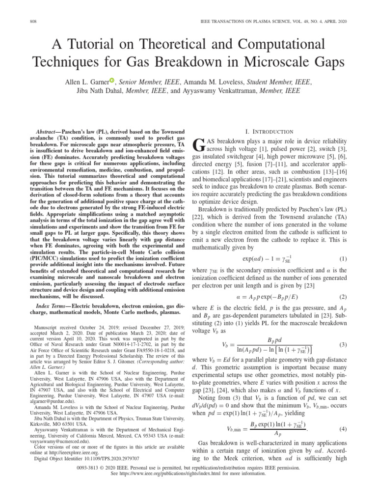 A Tutorial On Theoretical and Computational Techniques For Gas ...