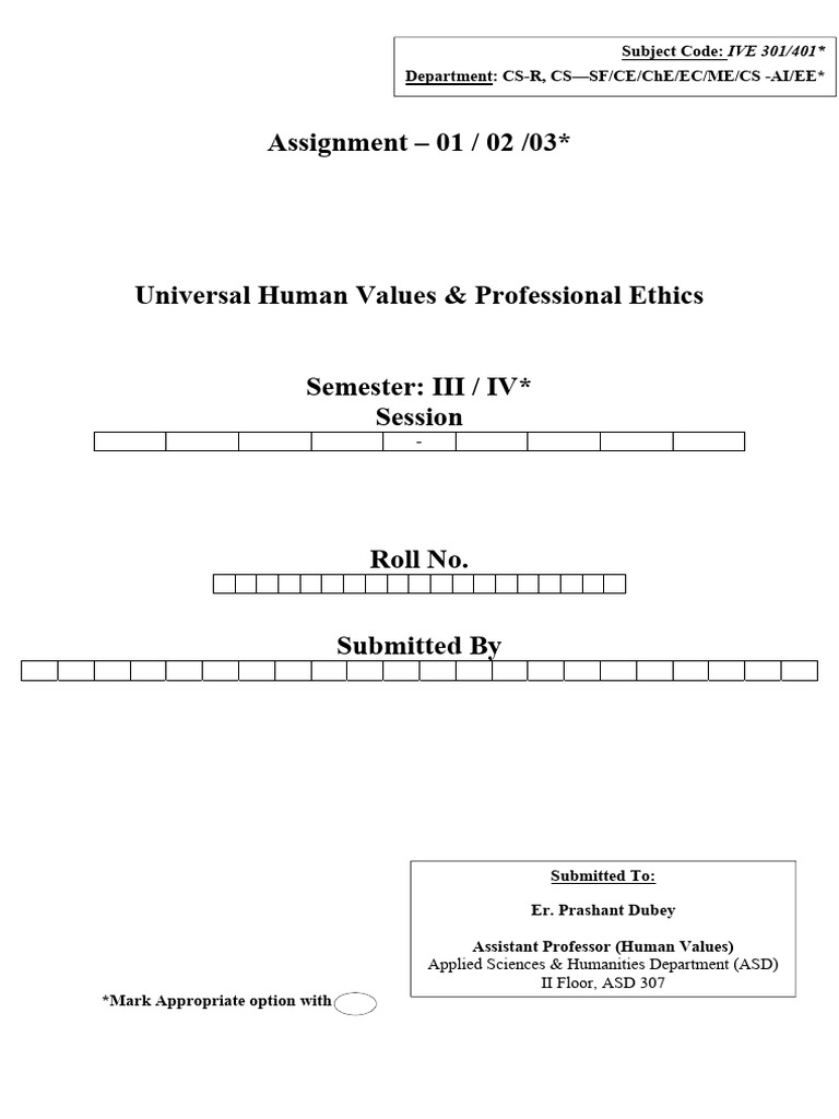 IVE 301 401 Assignment Front Page | PDF