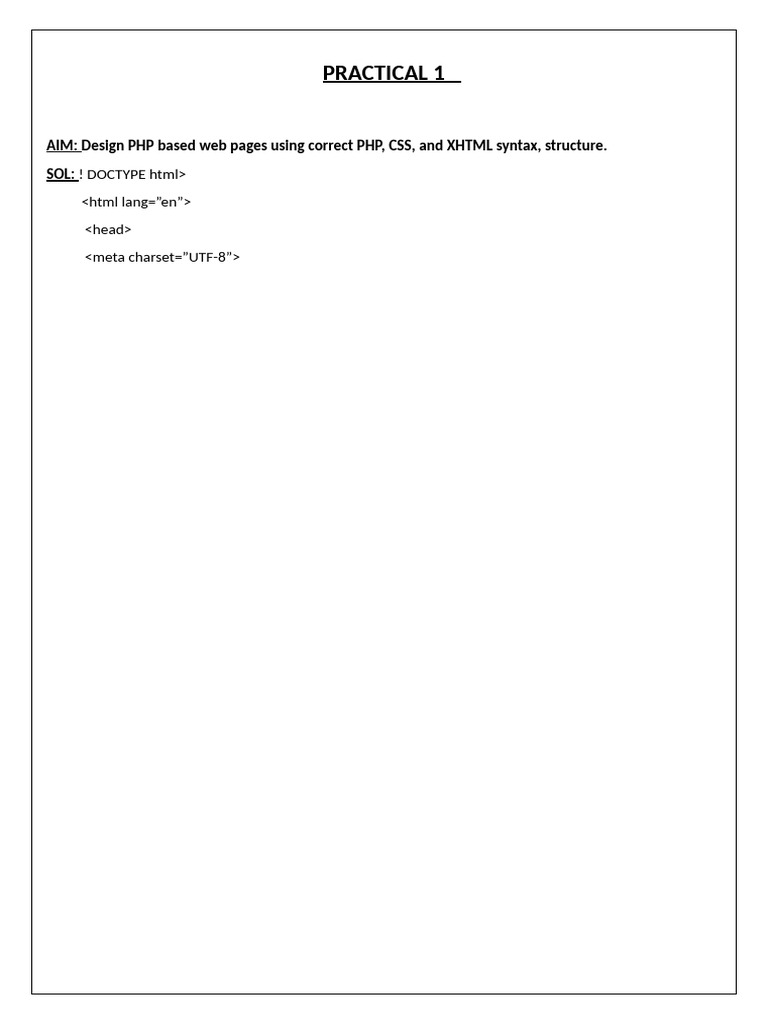 Practical 1 | PDF