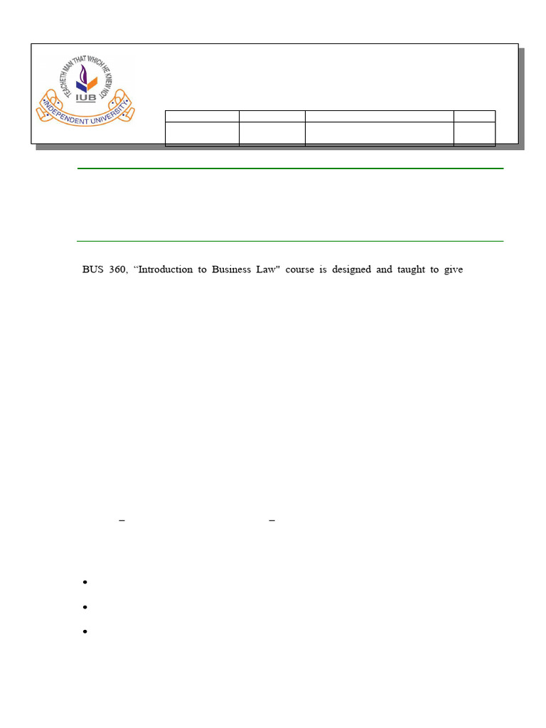 BUS 360 Summer Course Outline 2022 Sec 4 | PDF | Quiz | Business Ethics