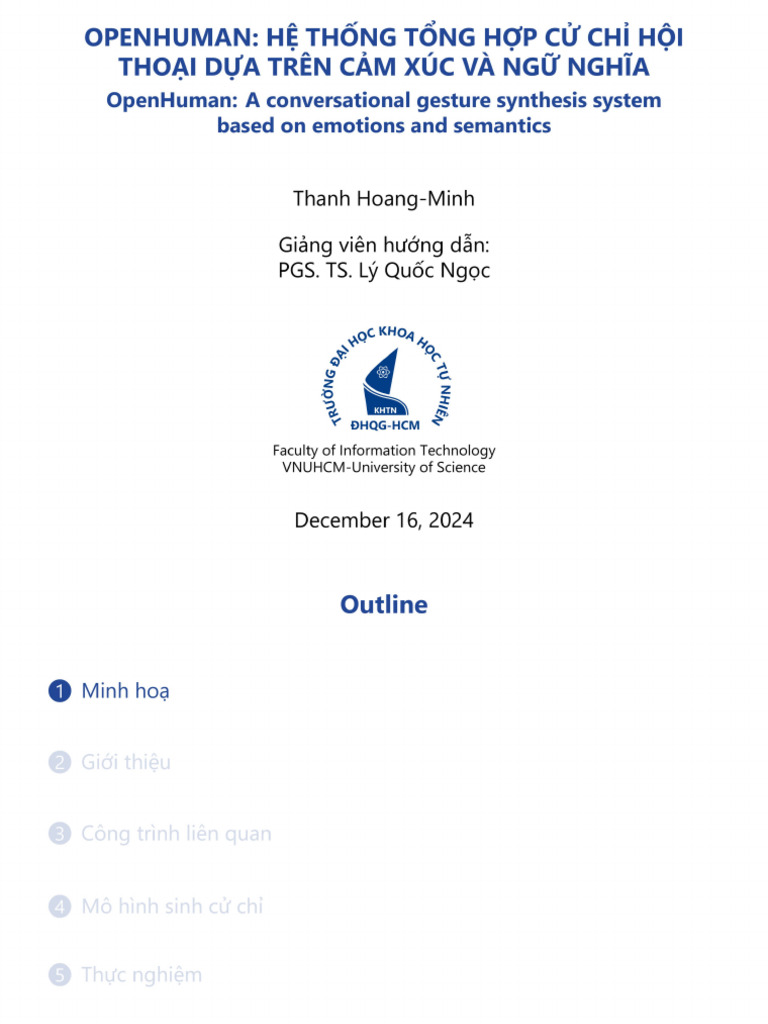 OpenHuman: A Conversational Gesture Synthesis System Based On Emotions ...