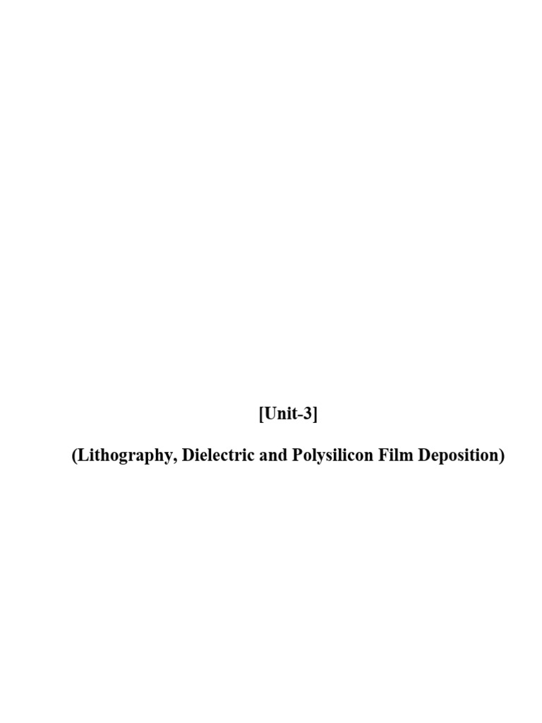 1 U3 VLSI Technology BEC-054 SB | PDF | Photolithography | Chemical ...