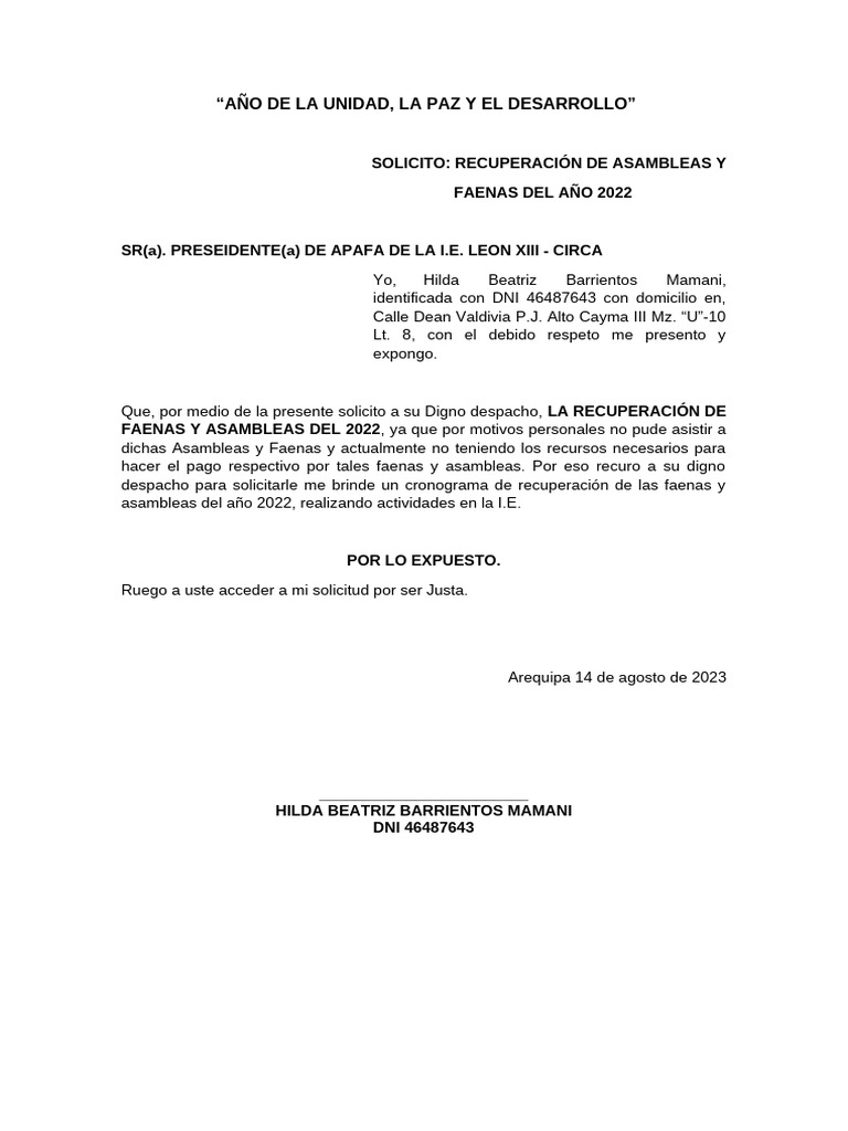 Solicitudes de Exoneración APAFA 2023 | PDF