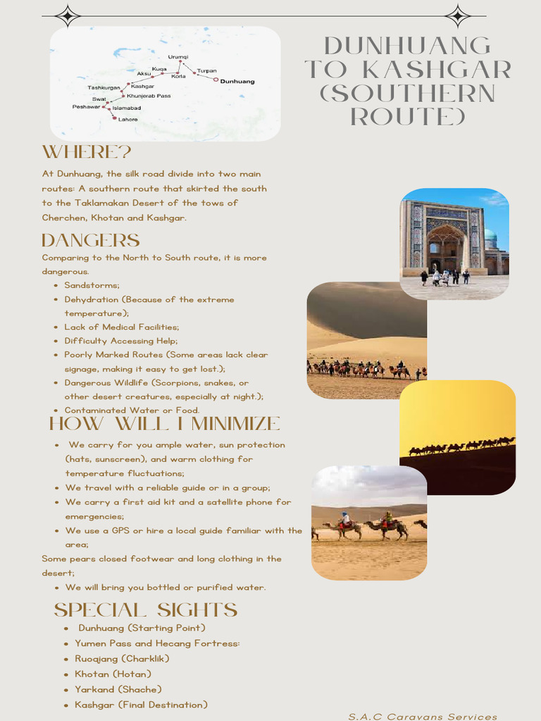 The Silk Road Dunhuang To Kashgar (Southern Route) | PDF
