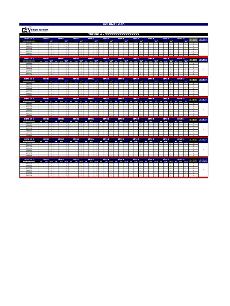 Planilha Volume Load | PDF