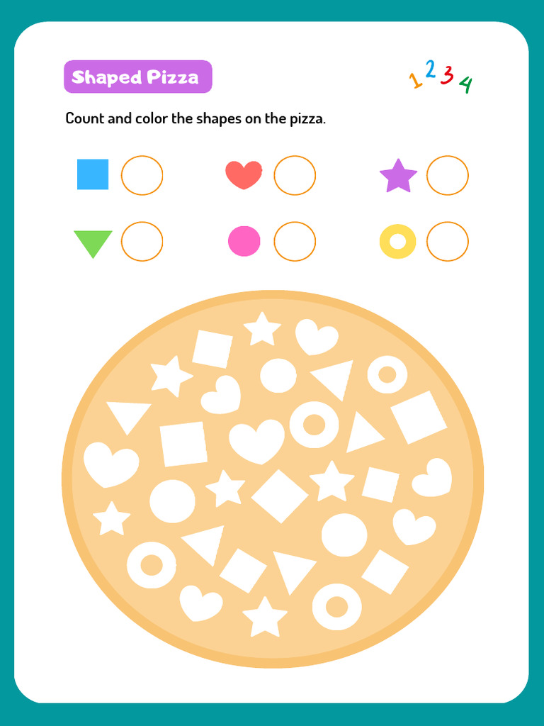Shaped Pizza Activity Worksheet | PDF