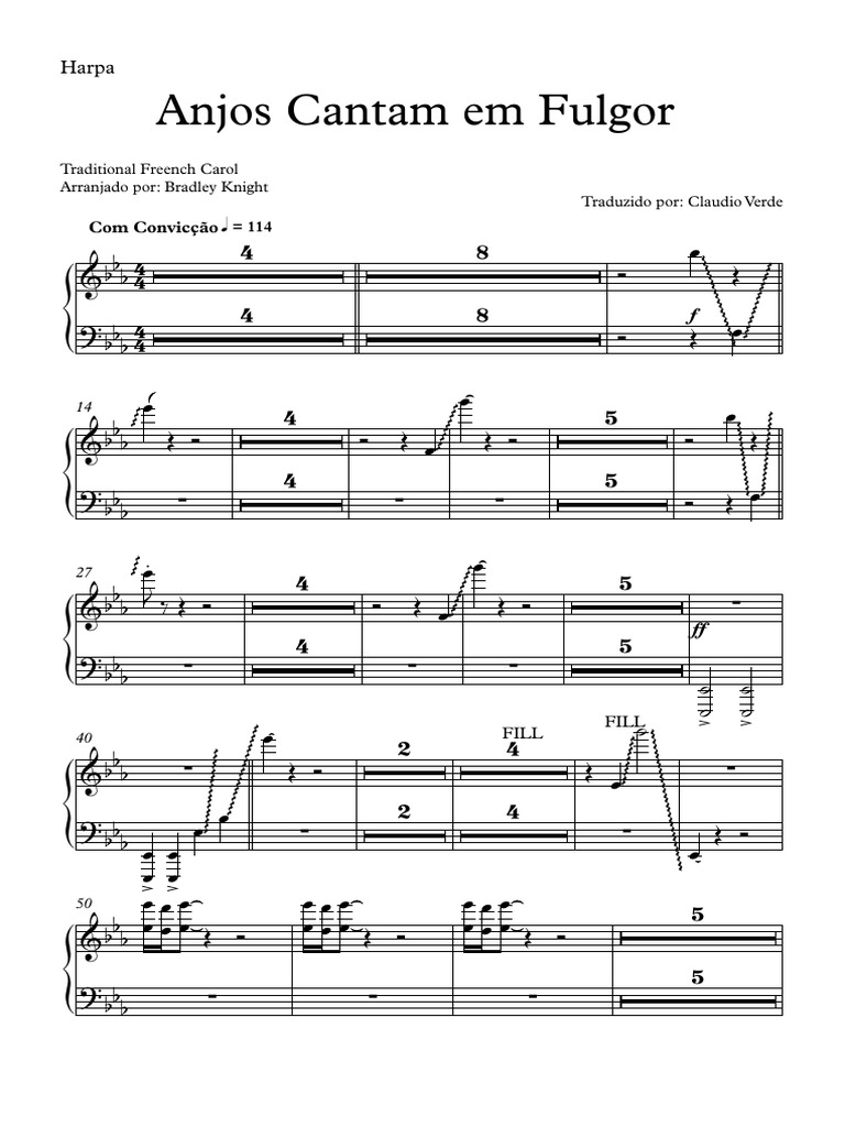Anjos Cantam em Fulgor - Harpa | PDF