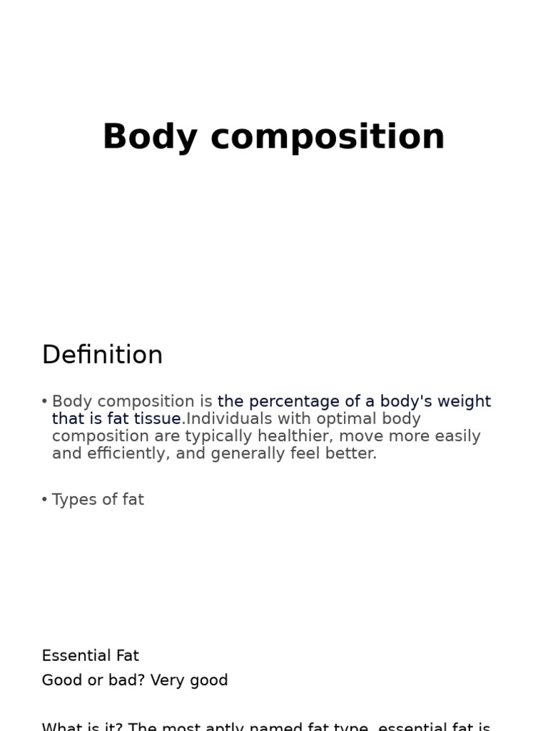 body composition | PDF | Adipose Tissue | Fat