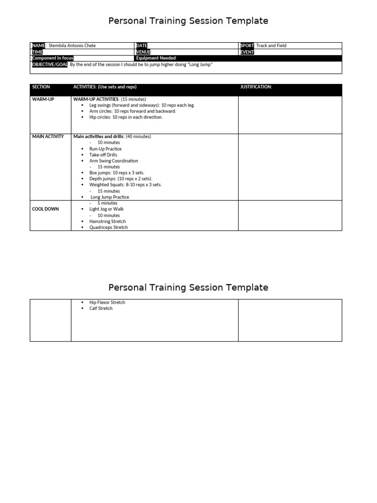 Blank_Training_Session | PDF