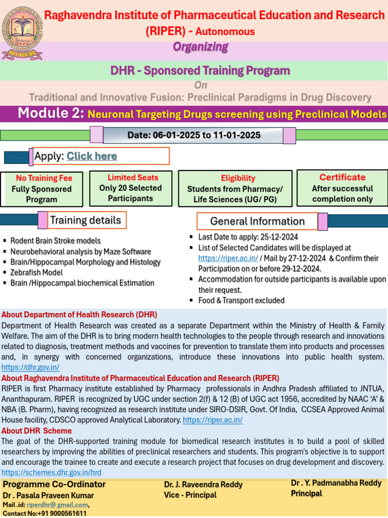 Module 2 - Neuronal Targeting Drugs Screening Using Preclinical Models ...