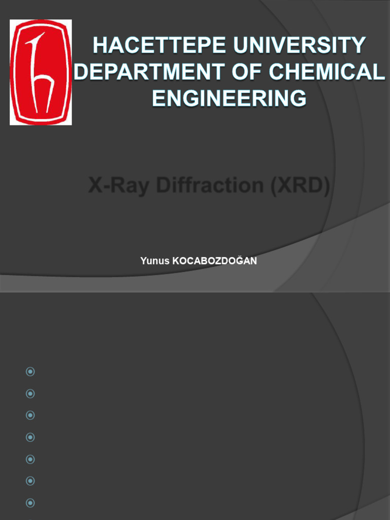 XRD | PDF | X Ray Crystallography | X Ray