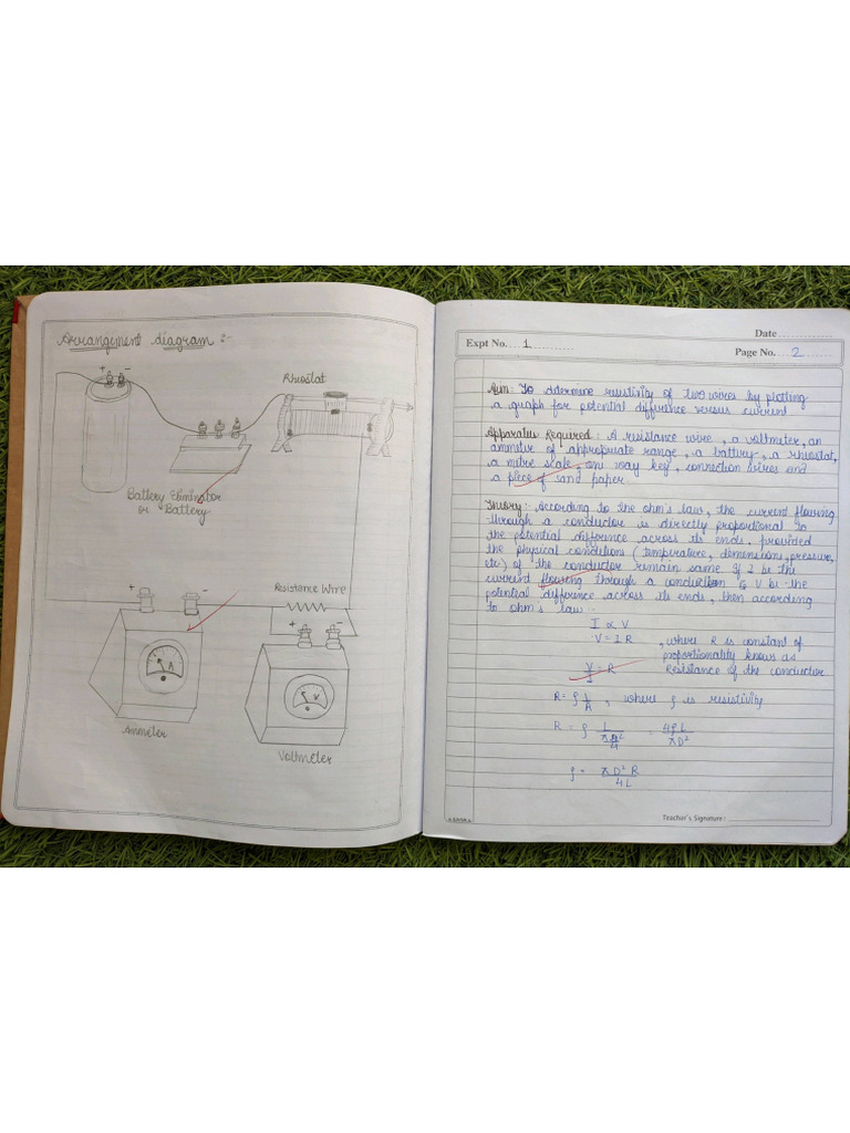 Xii Phy Prac NB | PDF