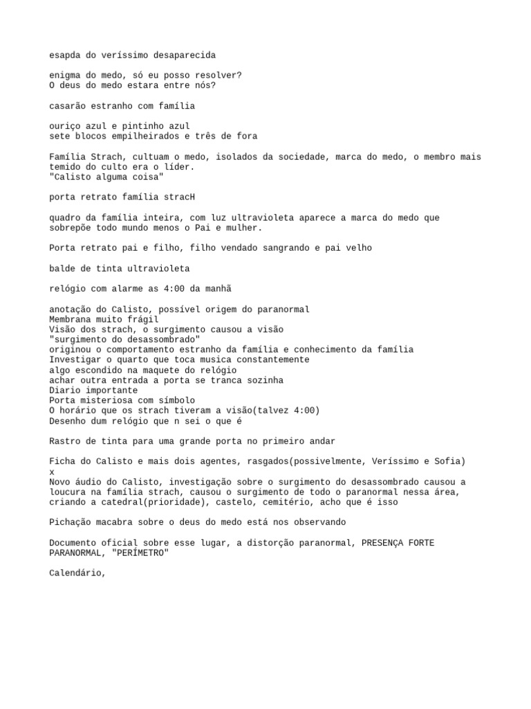 Enigma Do Medo Demo | PDF