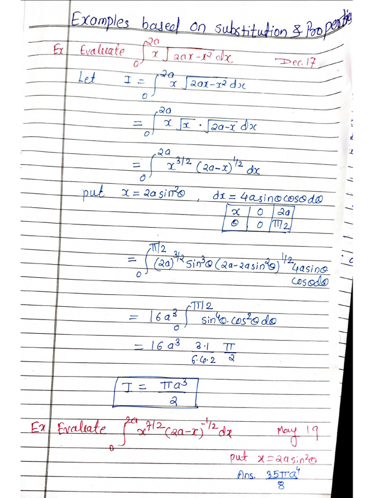 Reduction formulae | PDF