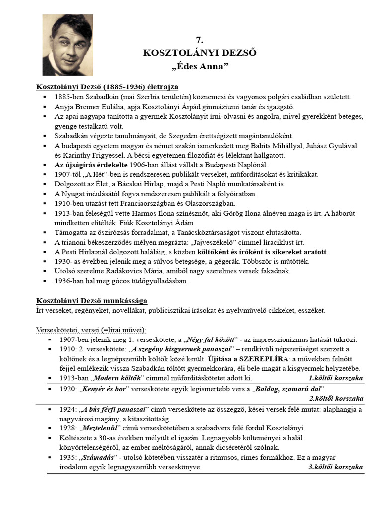 07. Kosztolányi Dezső - Édes Anna | PDF