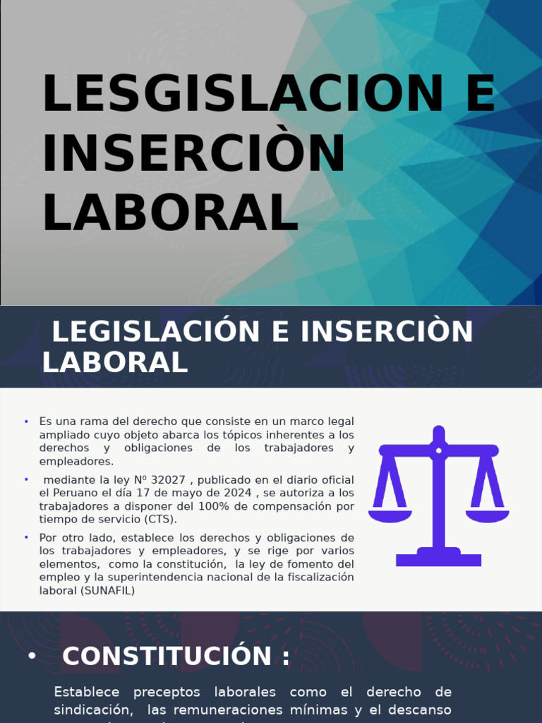 Lesgislacion e Inserciòn Laboral 10 | PDF | Derecho laboral | Tiempo de ...
