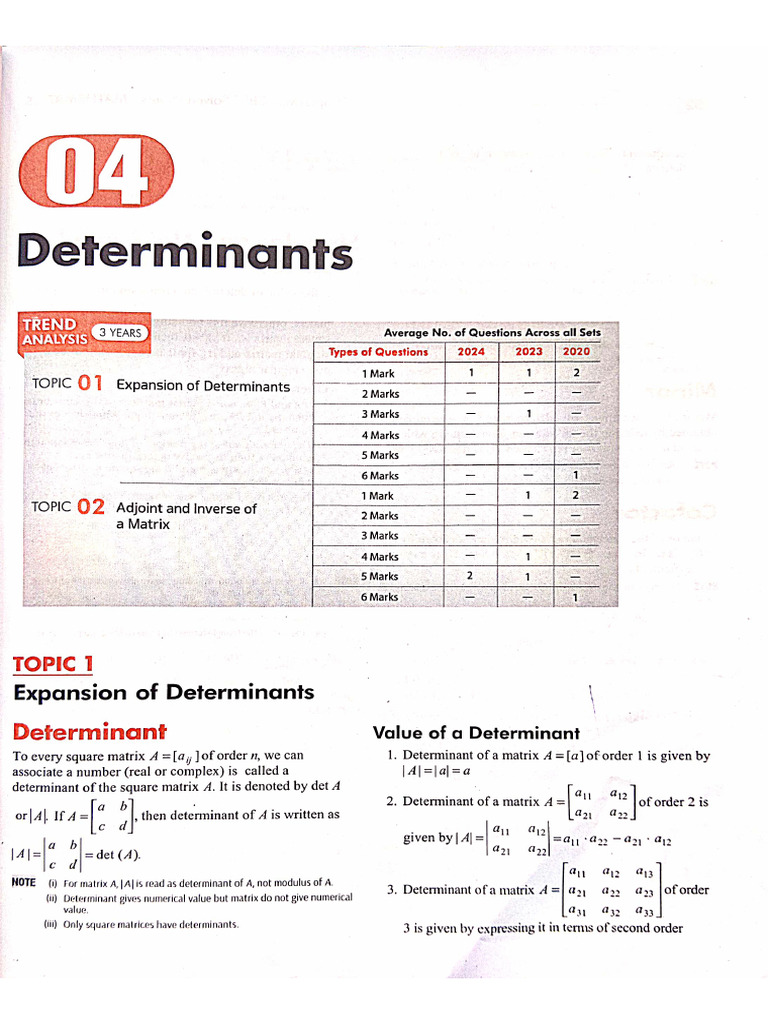 Determinant | PDF