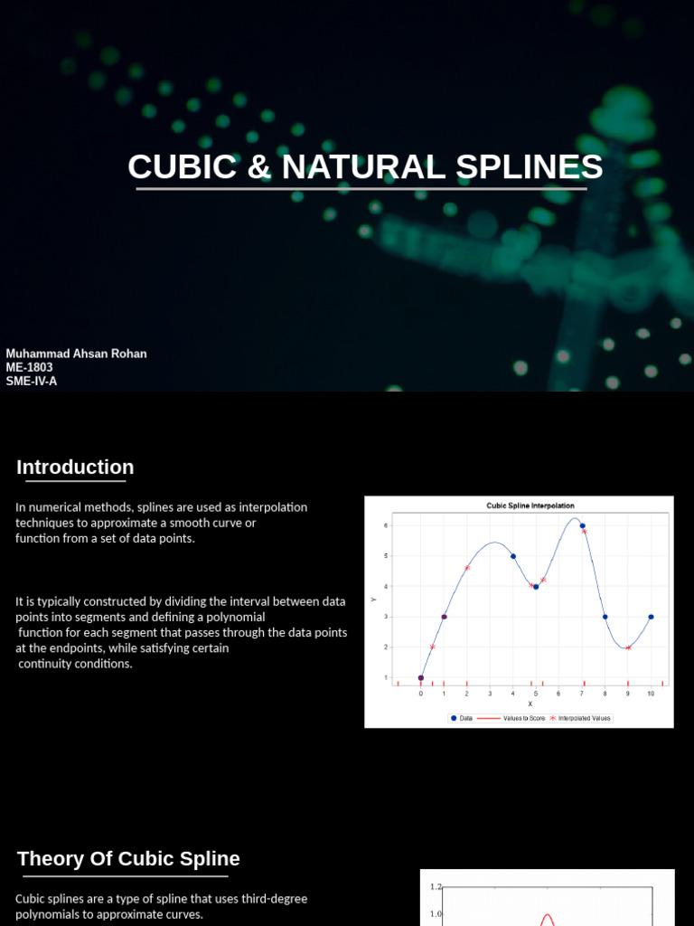 Cubic and Natural Splines | PDF | Spline (Mathematics) | Interpolation