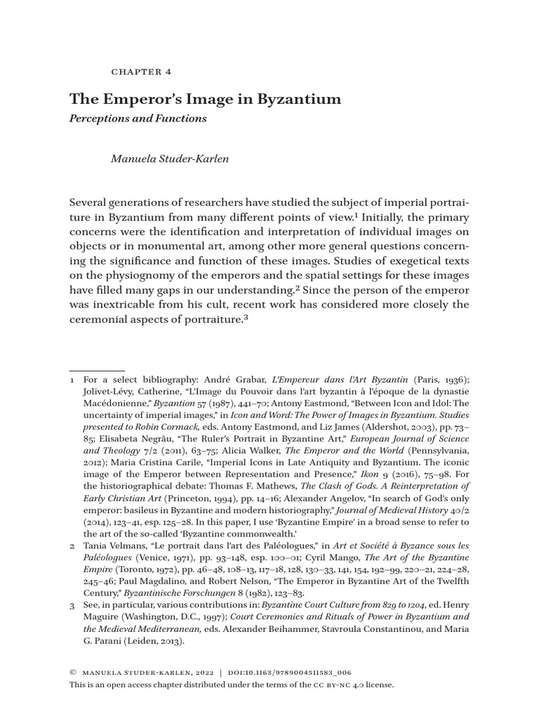 Byzantine Imperial Portraits Explained | PDF | Icon | Mosaic