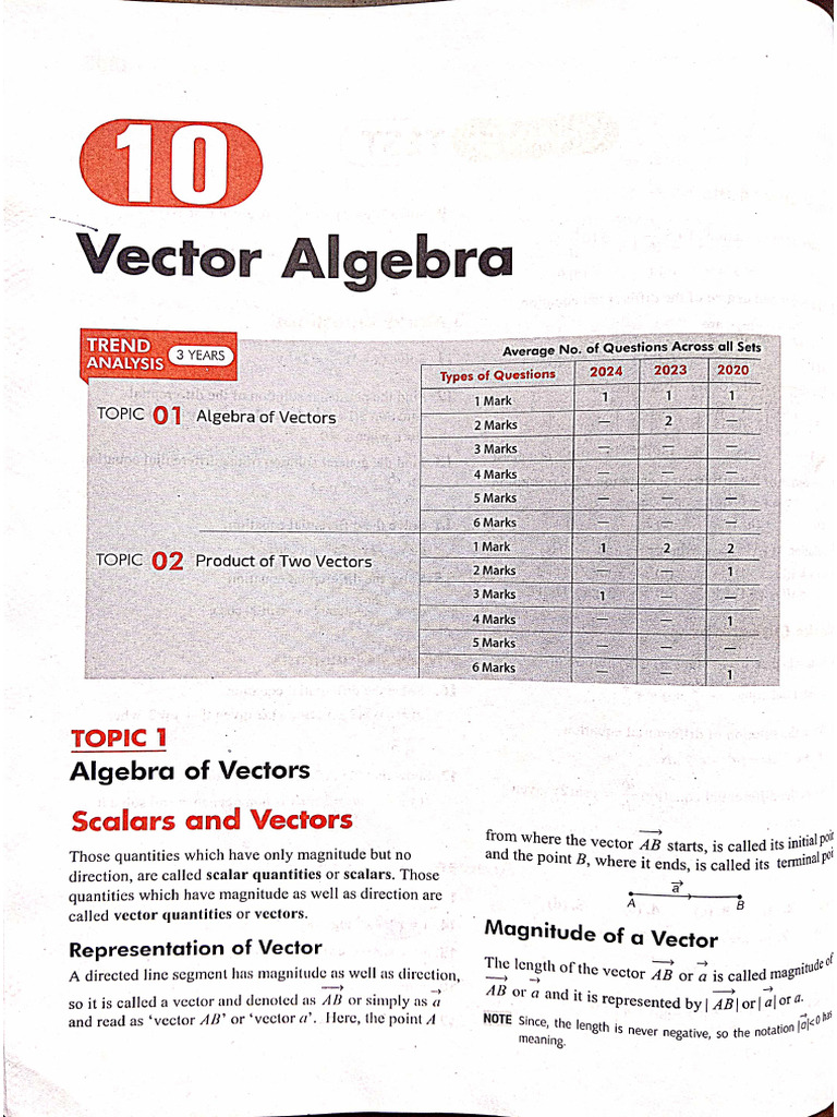 vector algebra | PDF