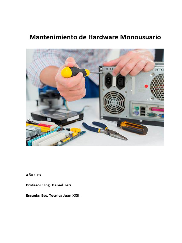 Guía de Mantenimiento de Hardware PC | PDF | Hardware de la computadora | Archivo de computadora