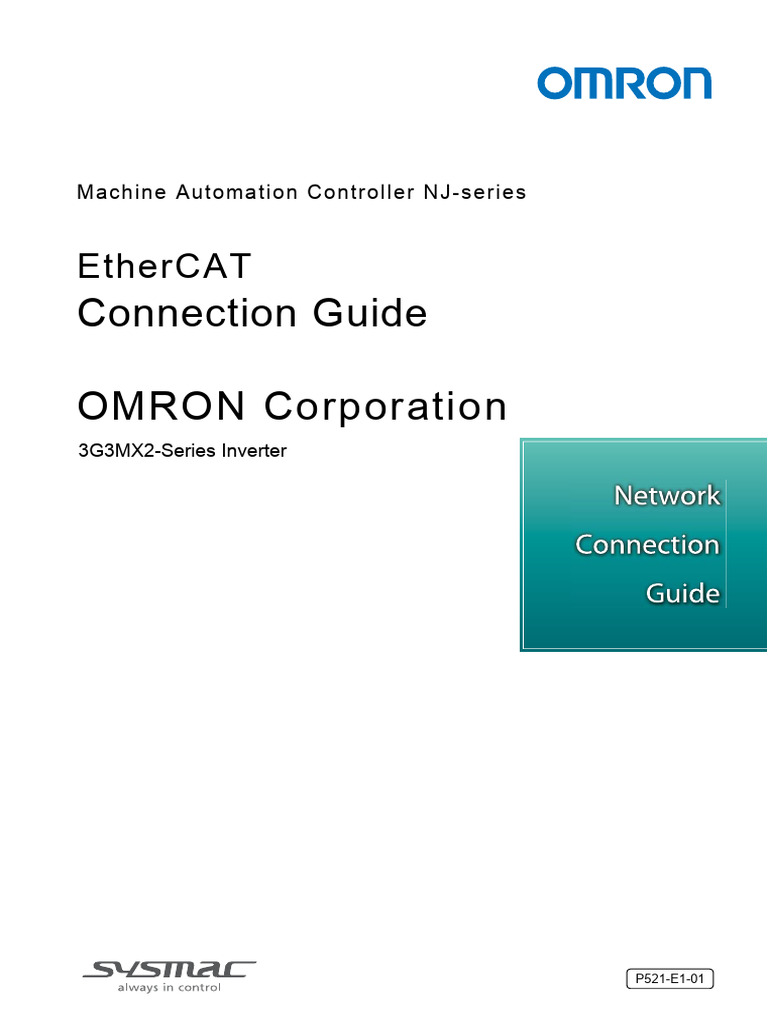 Guida Per Inverter Ethercat® 3g3mx2 Series Inverter Connection Guide En Pdf Parameter