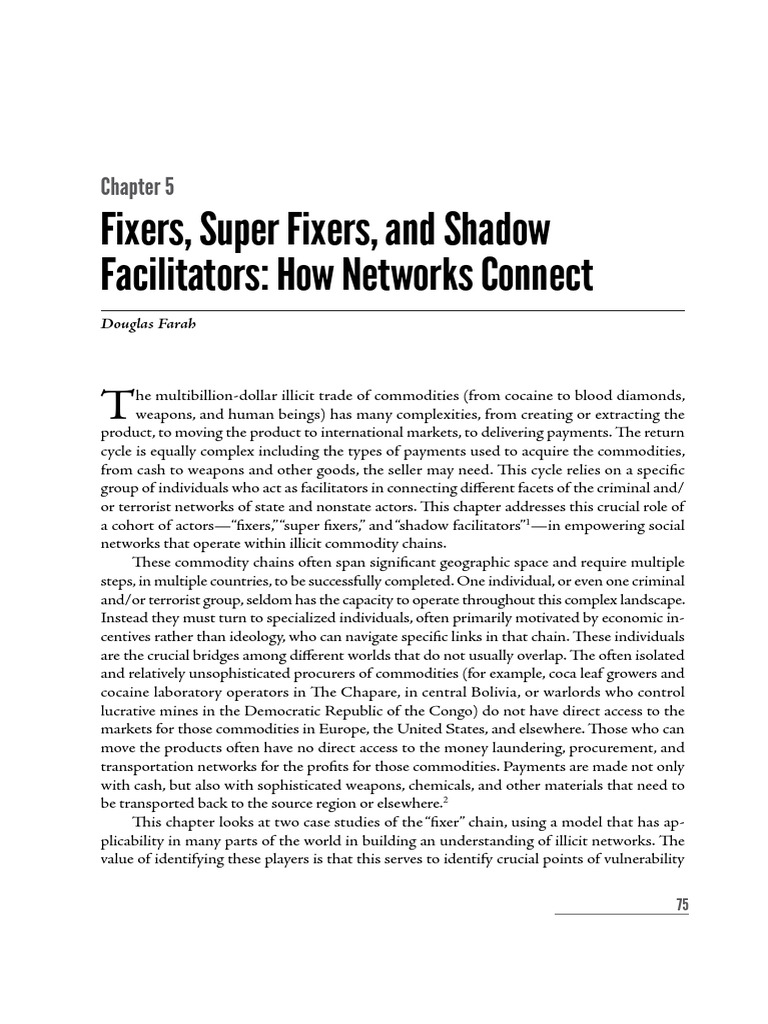 Convergence Illicit Networks and National Security... - (Chapter 5 ...