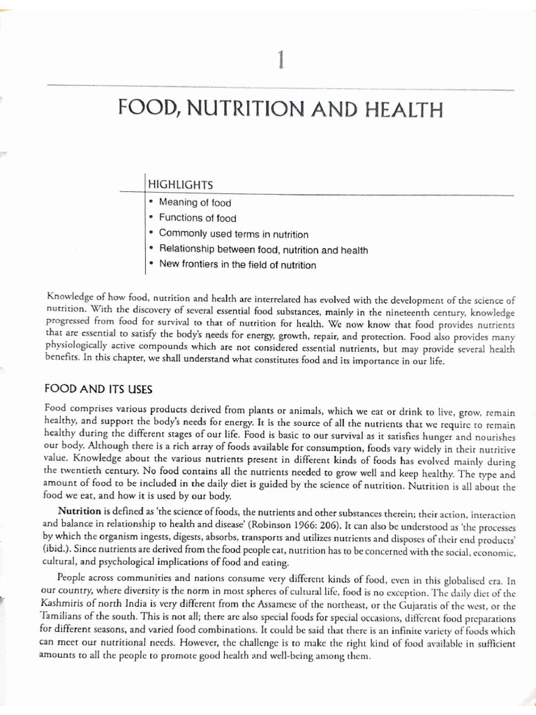 Book - Food, Nutrition, Health, Nutrient Requirement, Recommendations ...