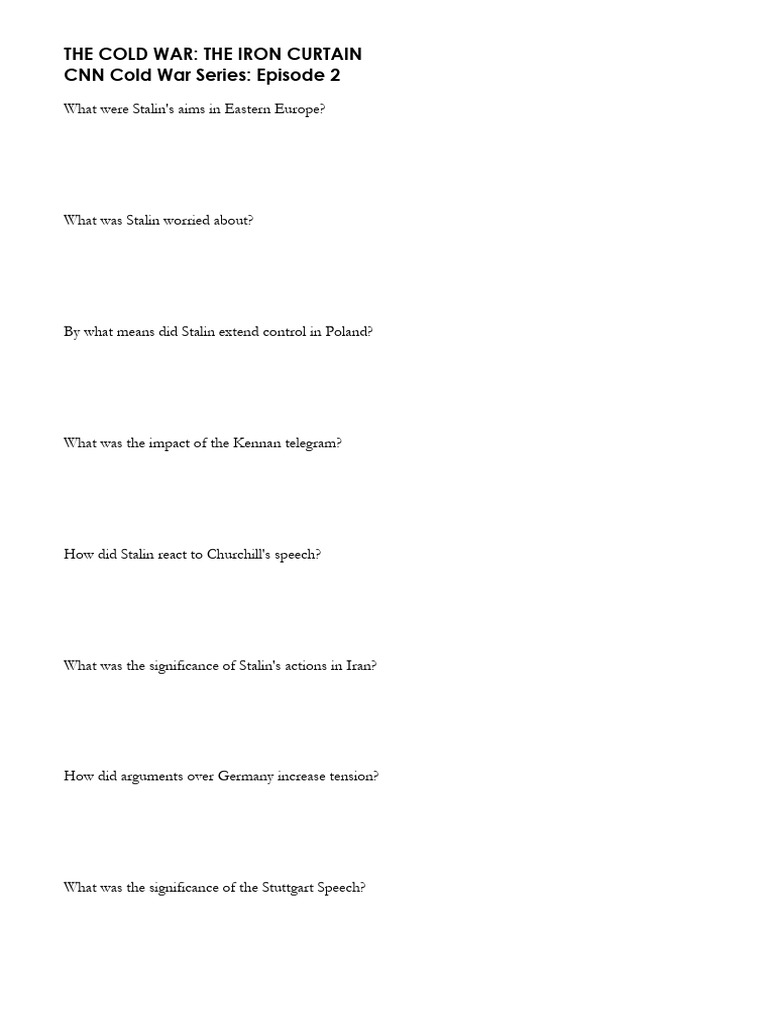 HO CNN Episode 2 Iron Curtain | PDF