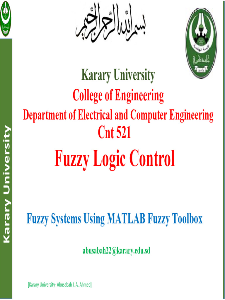 Lec.9 | PDF | Fuzzy Logic | Matlab