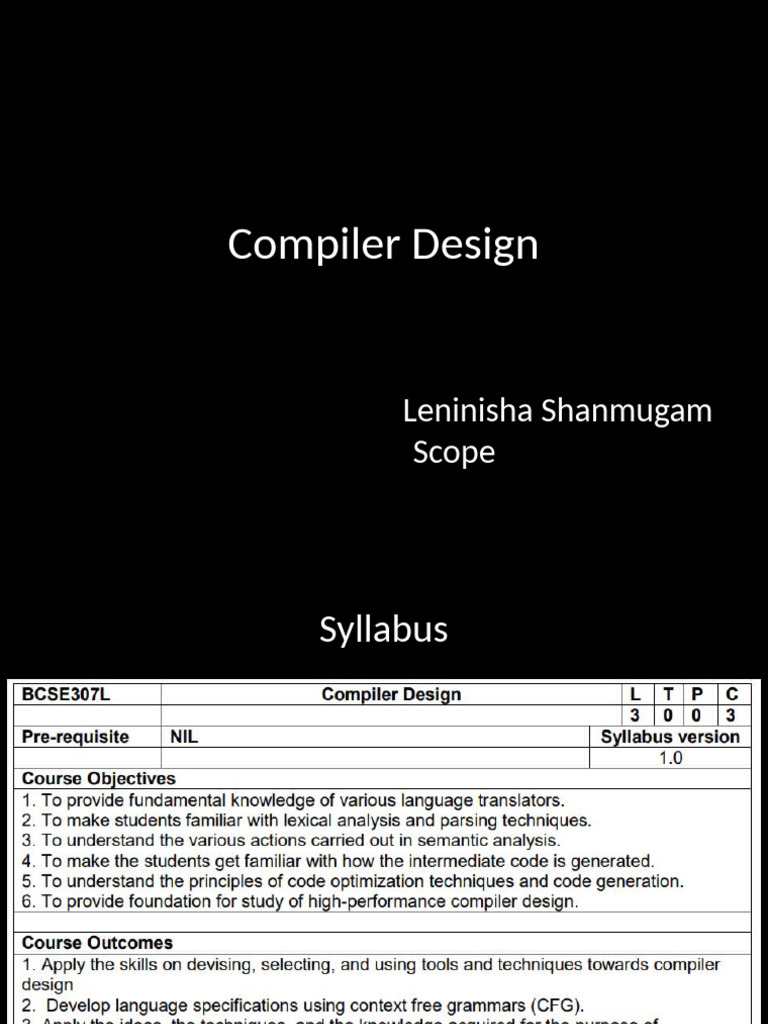 Compiler Design Overview and Phases | PDF