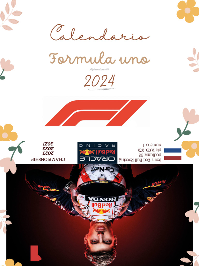 Calendario Fórmula 1 | PDF | Fédération Internationale De L'automobile ...