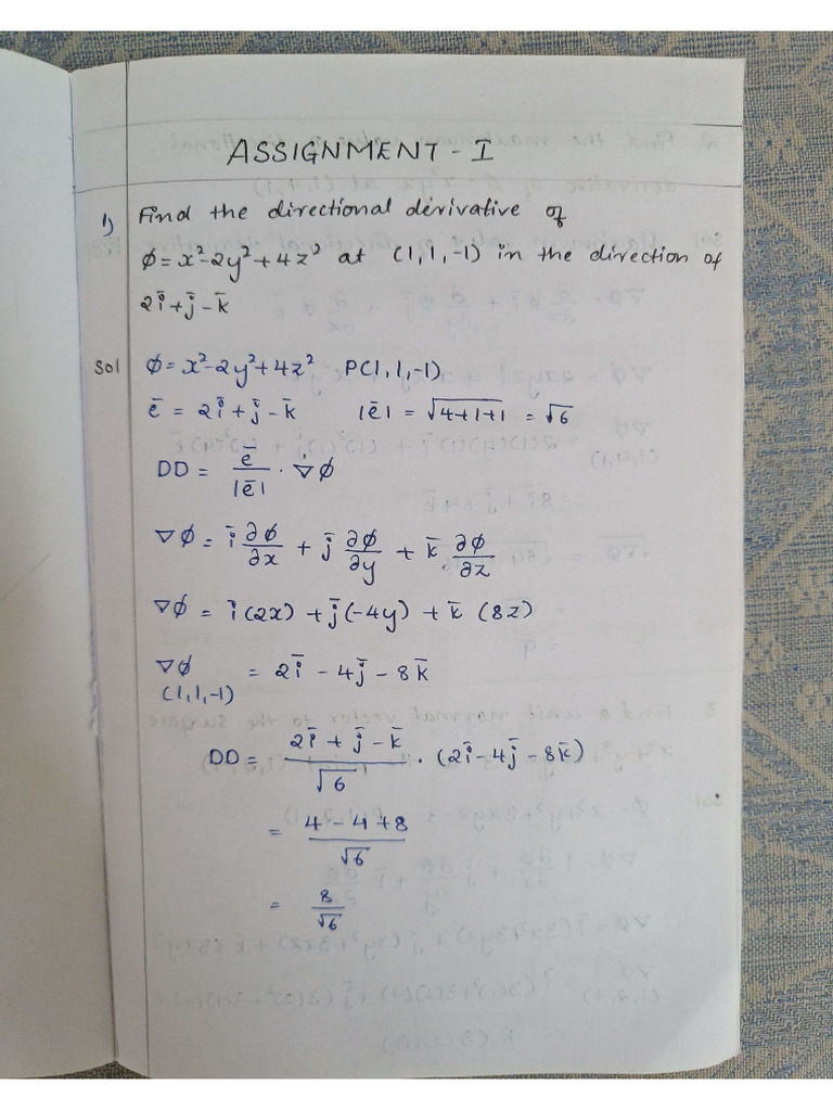 Math Assignment 1 Btech 1st Year | PDF